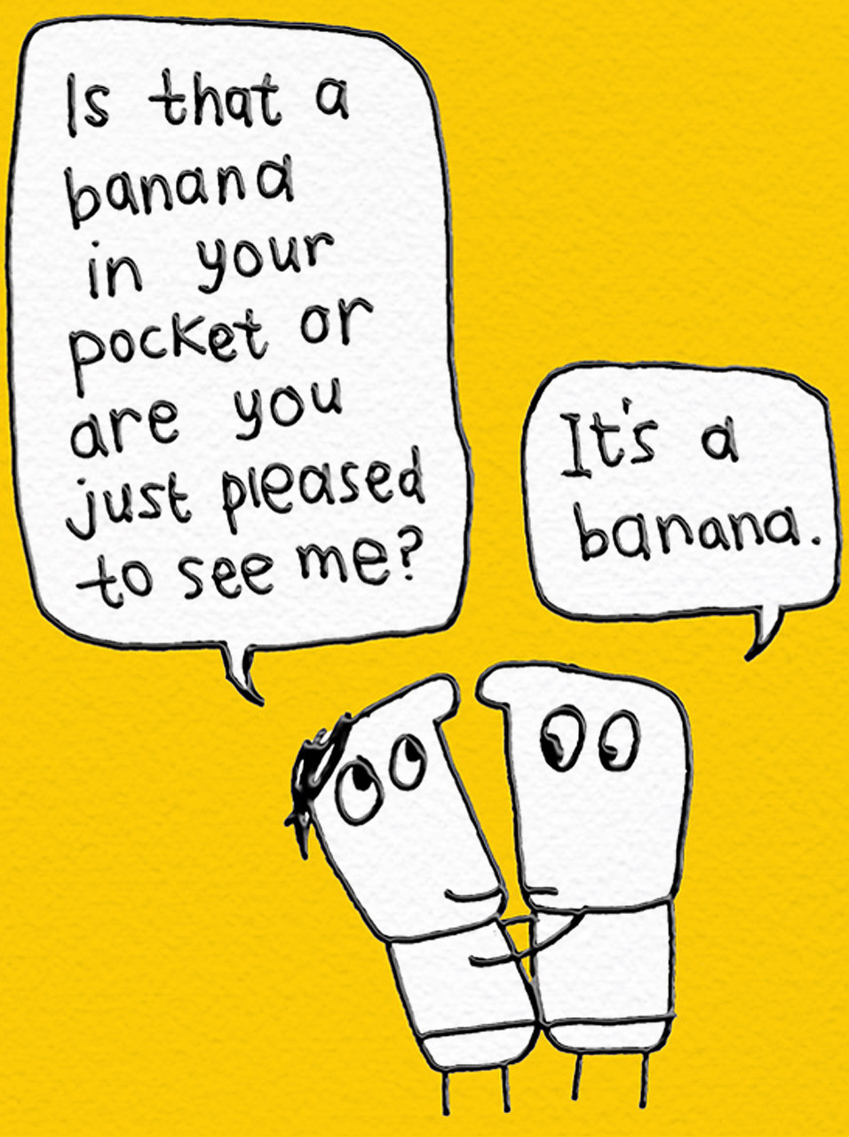 Funny (Embossed) Birthday Card - Is That A Banana By Hazel Bee ...