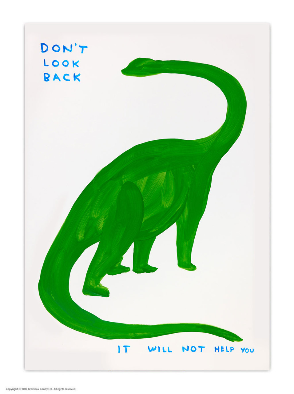 Funny Don’t Look Back Postcard By David Shrigley | Brainbox Candy