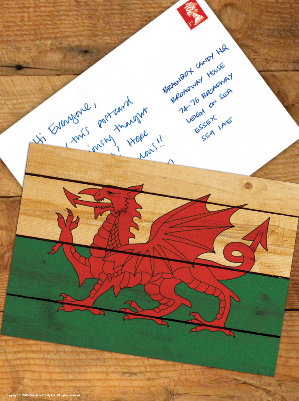 Welsh Flag Postcard By Brainbox Candy | brainboxcandy.com