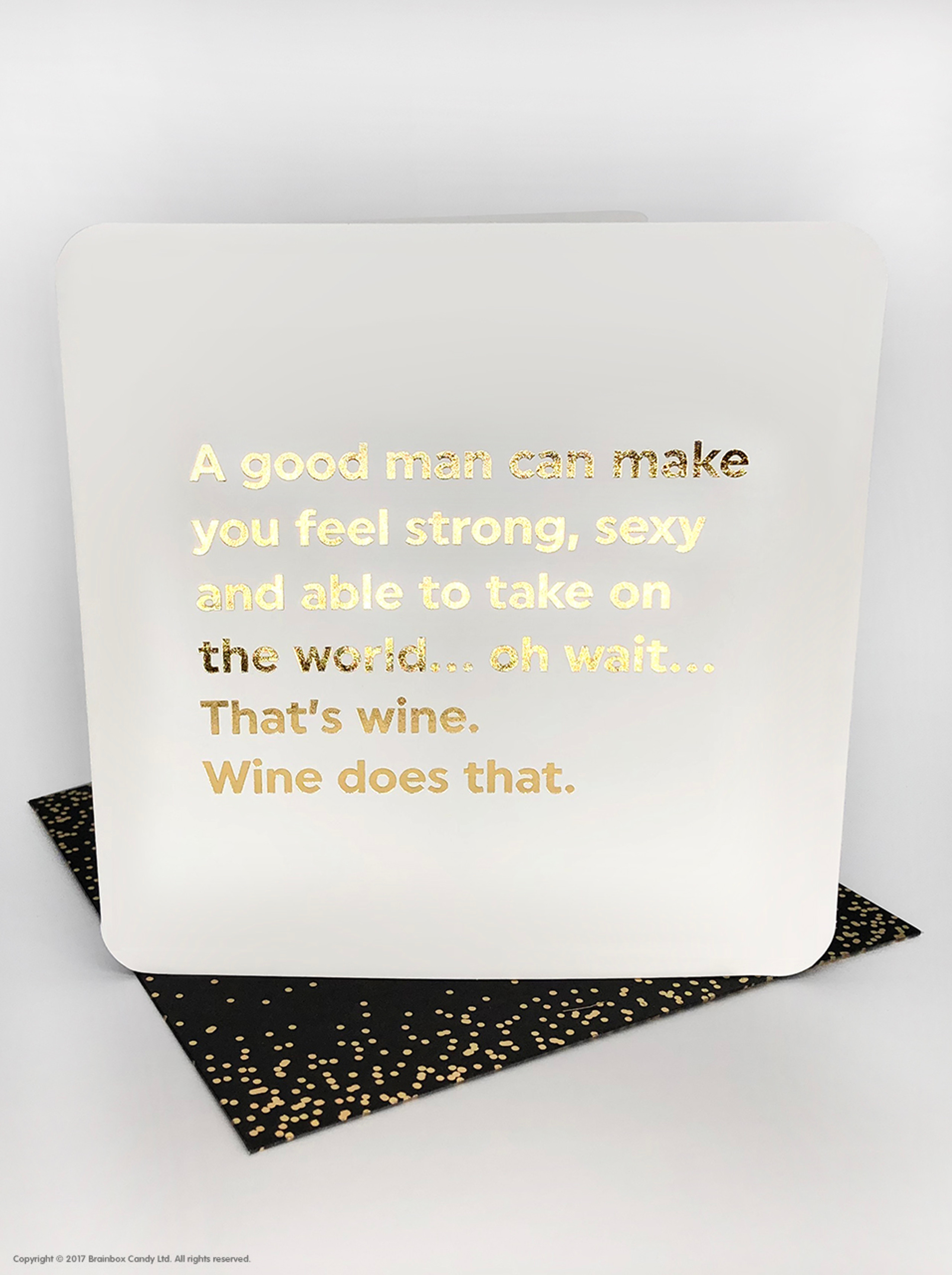 Funny Birthday Card Gold Foiled A Good Man By Brainbox Candy