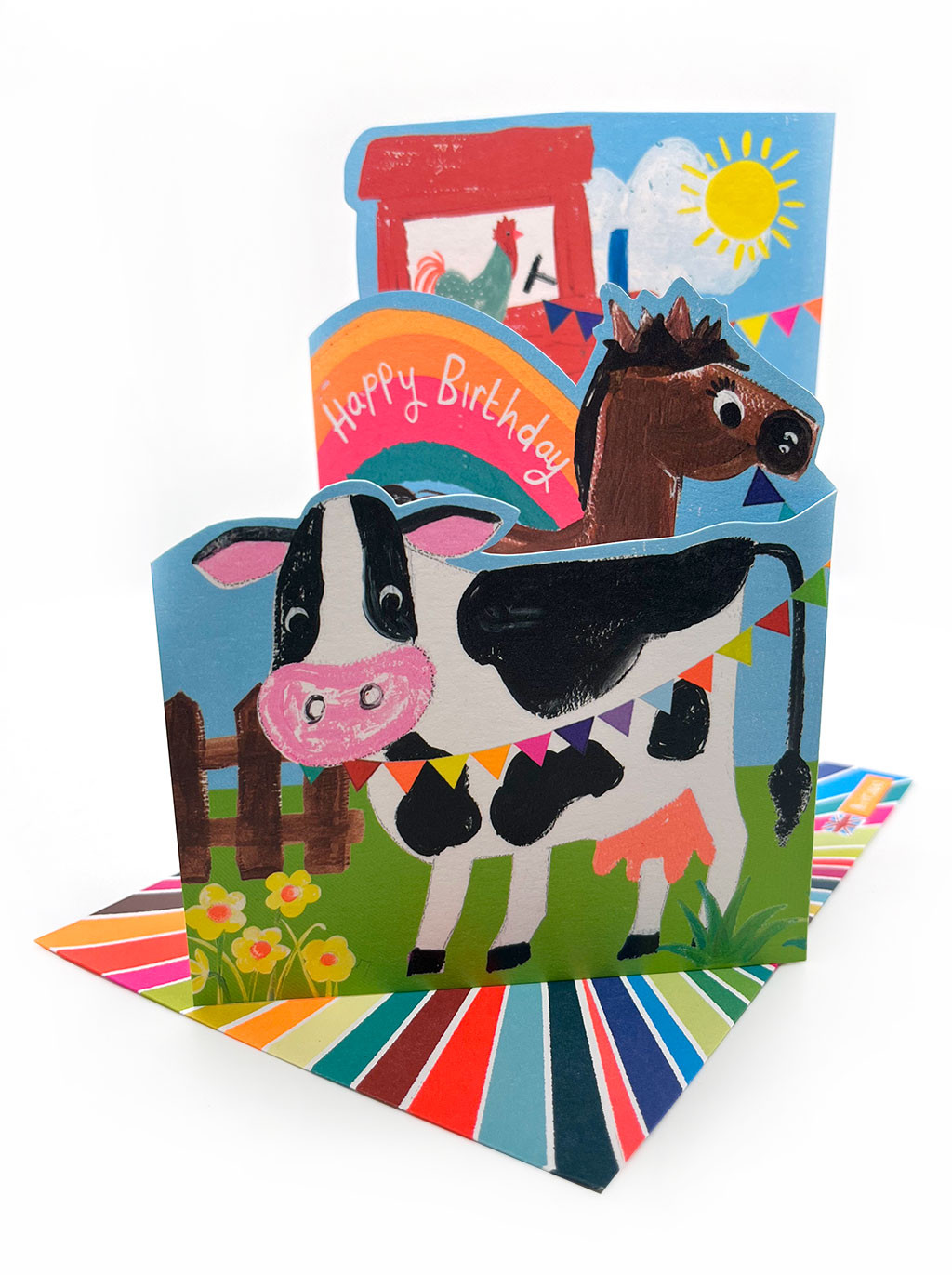 Cute Farm Trifold Birthday Card By Paper Salad | brainboxcandy.com