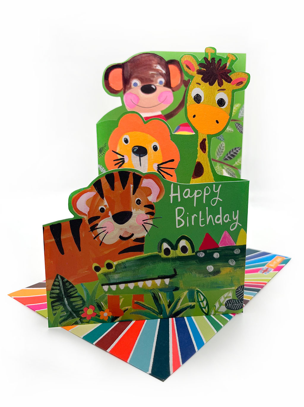 Cute Jungle Trifold Birthday Card By Paper Salad | brainboxcandy.com