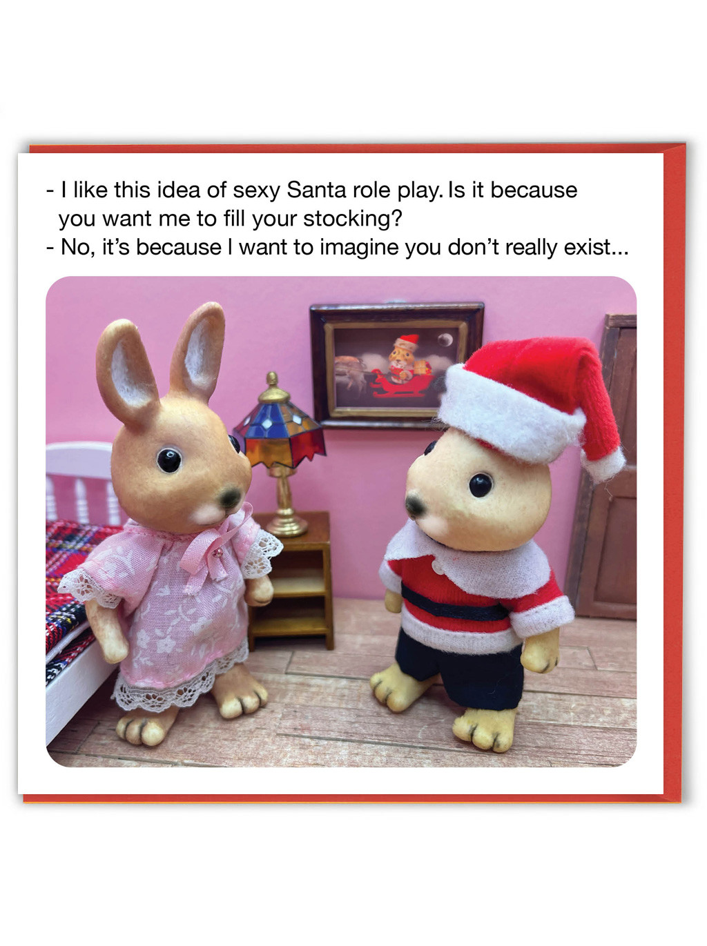 Funny Christmas Card Santa Role Play By Forest_Fr1ends | brainboxcandy.com