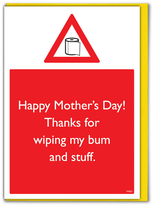 Funny Mothers Day Card Wiping My Bum By Brainbox Candy