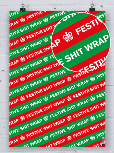 Rude Christmas Gift Wrap - Festive Poo Wrapping Paper By Modern Toss ...