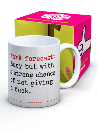 Rude Boxed Mug Work Forecast By Brainbox Candy | brainboxcandy.com
