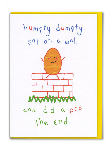 Funny Birthday Card Humpty Dumpty By Objectables | brainboxcandy.com