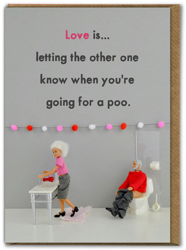 Funny Valentines Card Love Poo By Bold and Bright | brainboxcandy.com
