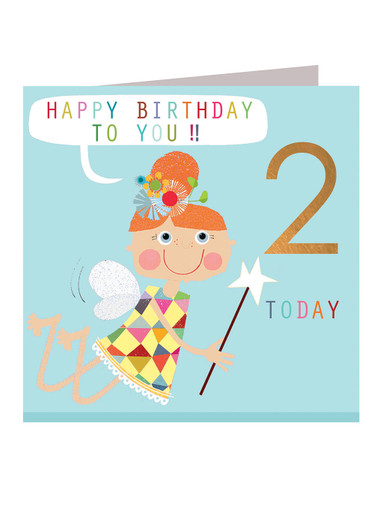 Cute 2nd Birthday Card - Age 2 Fairy By Kali Stileman | brainboxcandy.com