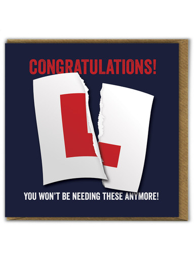 Funny Driving Test Congratulations Card - Won't Be Needing These By ...