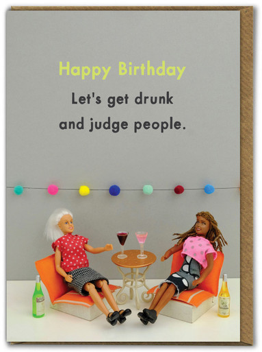 Funny Birthday Card Judge People By Bold and Bright | brainboxcandy.com