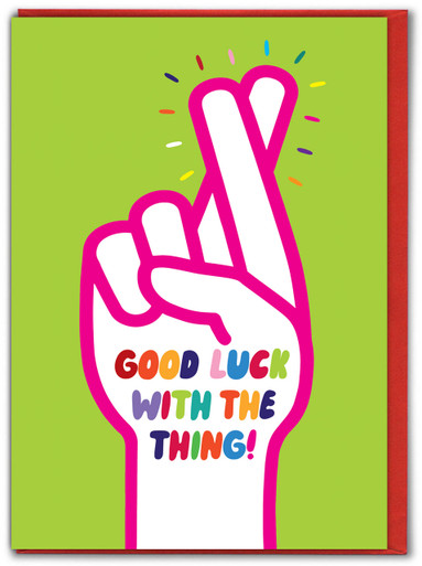Funny Good Luck Card - Good Luck With The Thing! By Brainbox Candy ...