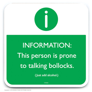Rude Coaster - Talking Bollocks By Brainbox Candy | brainboxcandy.com