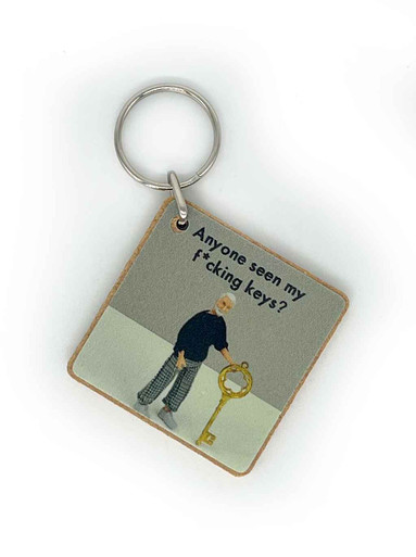 Funny Keyring Seen My Keys (Jeff) By Bold and Bright | brainboxcandy.com