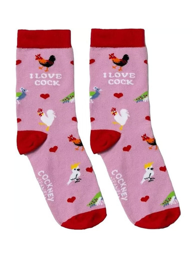 Rude Gift For Her - I Love Cock Socks By Cockney Spaniel ...