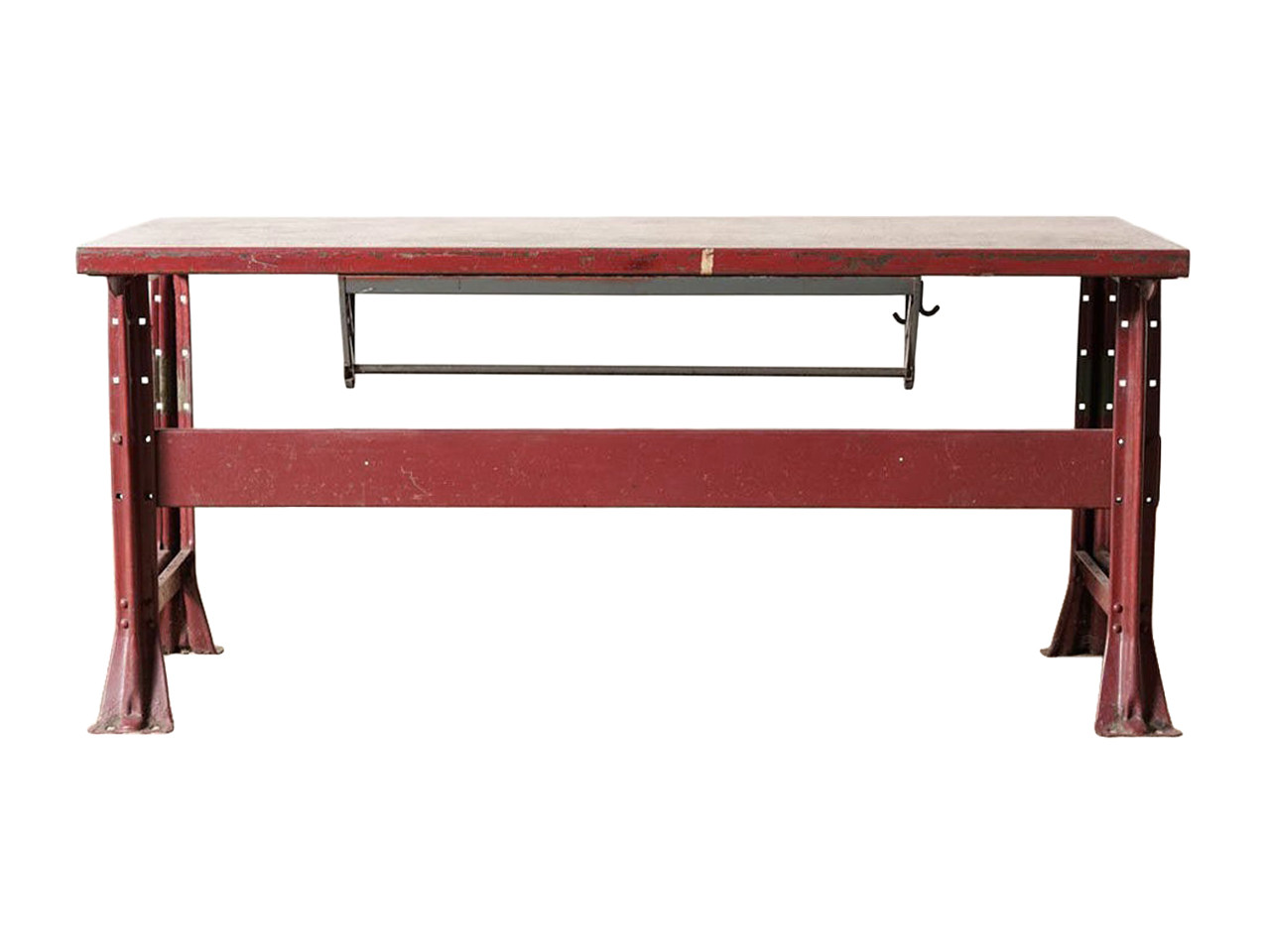 VINTAGE RED ENAMEL TABLE | REVIVAL HOME