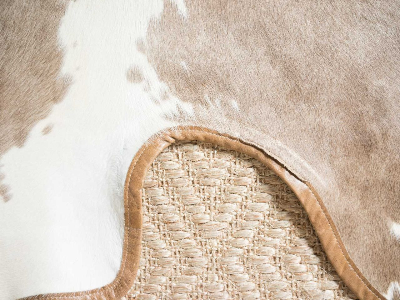 PALOMINO LEATHER BOUND COWHIDE 80" x 88" - REVIVAL HOME