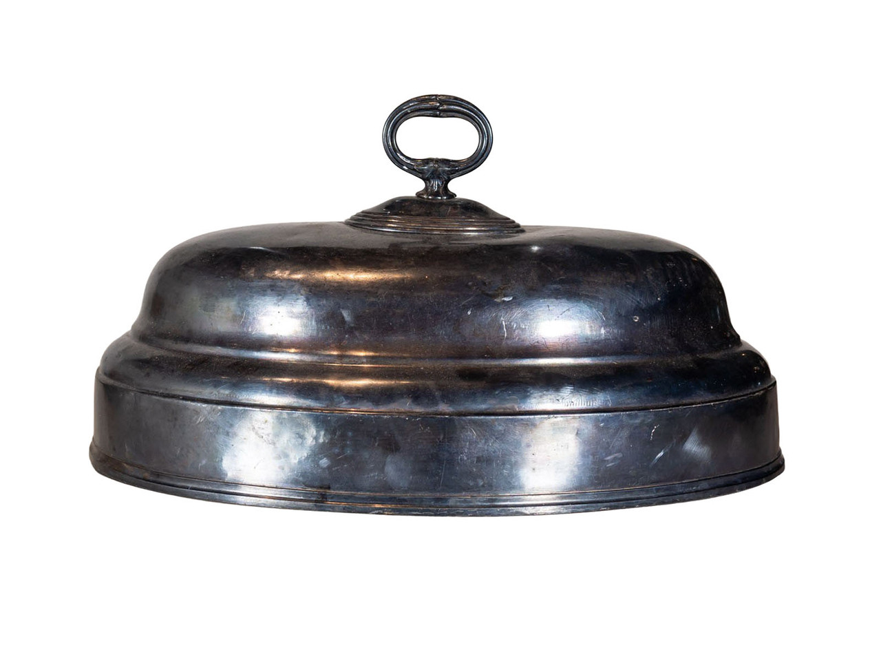 ANTIQUE METAL SERVING CLOCHE - REVIVAL HOME
