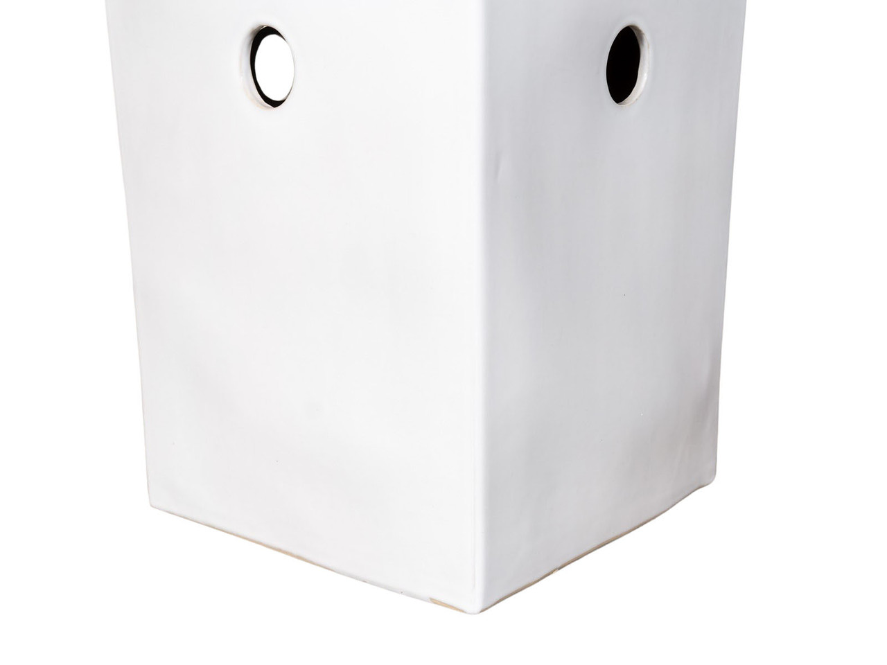 SQUARE STOOL WHITE - REVIVAL HOME