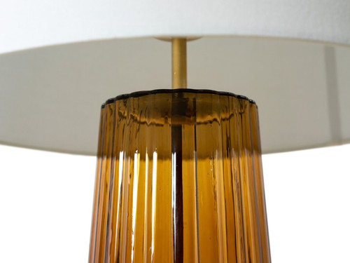 DANUBE TABLE LAMP AMBER - REVIVAL HOME