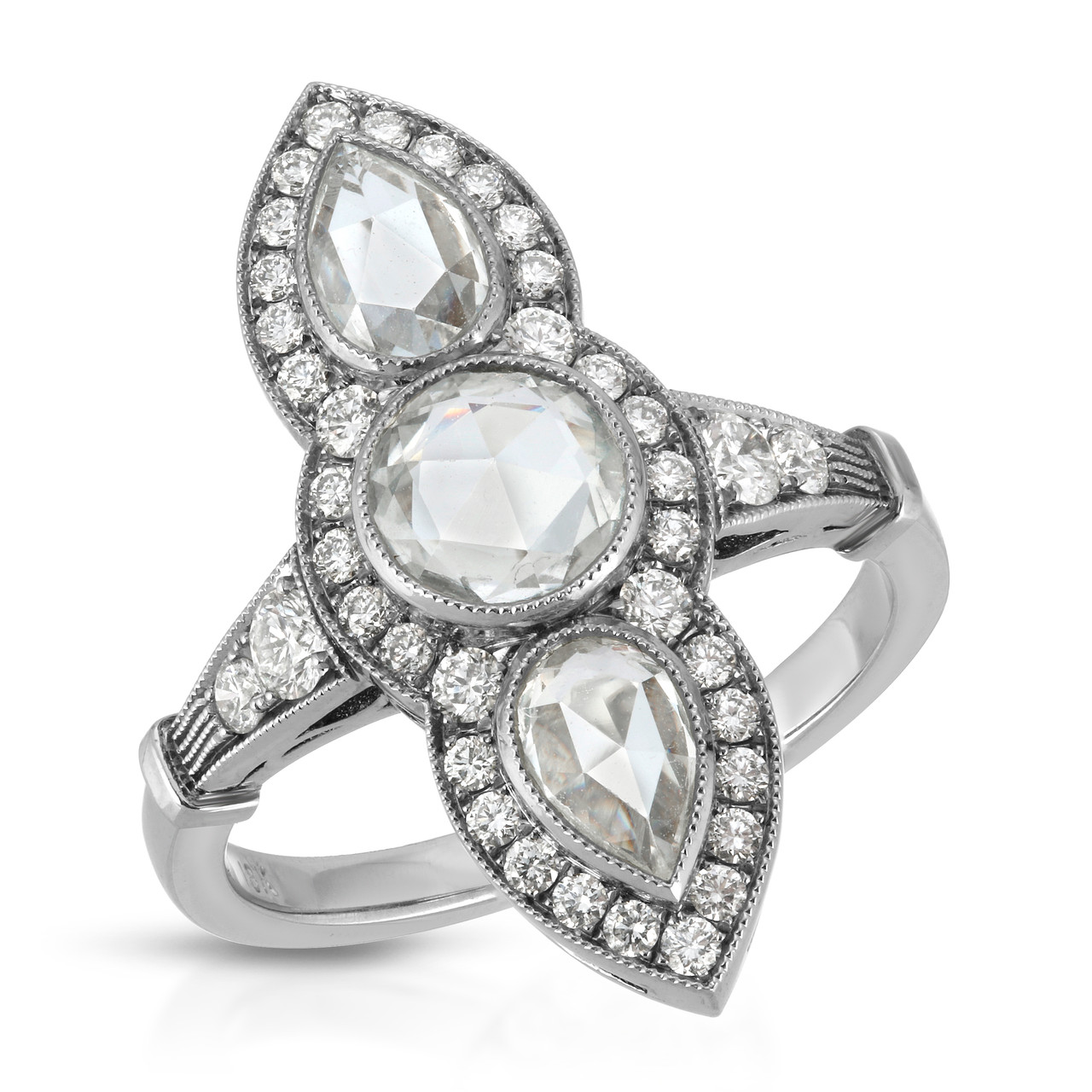 "Vivian" Rose Cut Engagement Ring