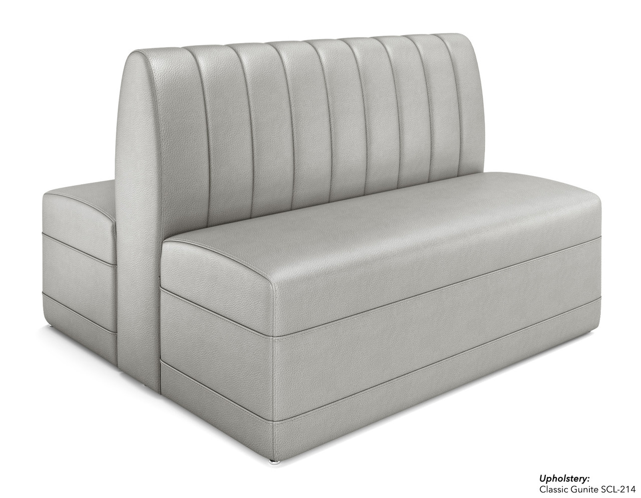 Traditional Restaurant Booth with Vertical Channel Back Style - Fully ...