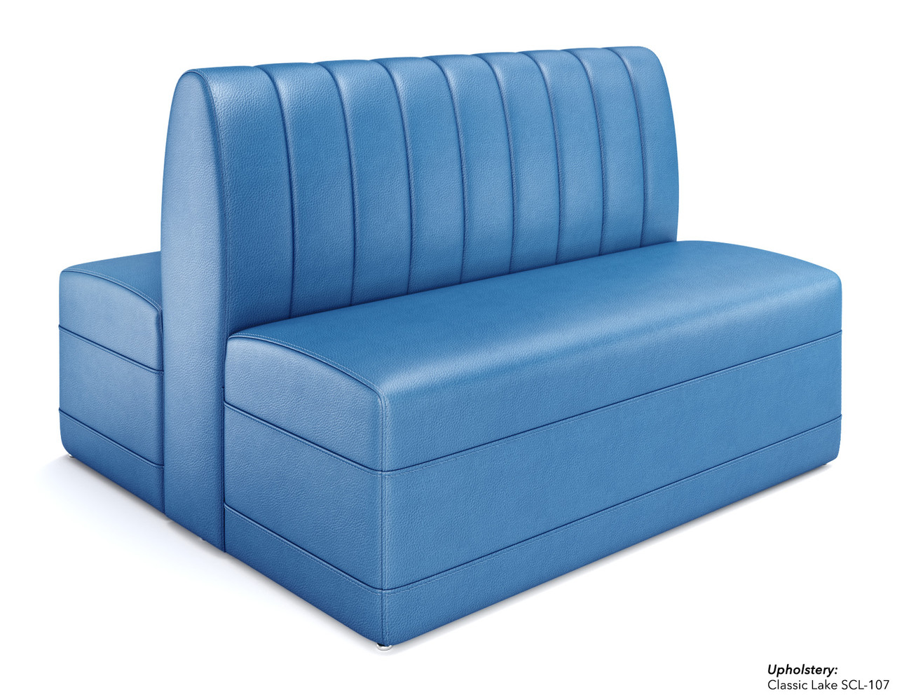 Traditional Restaurant Booth with Vertical Channel Back Style - Fully ...