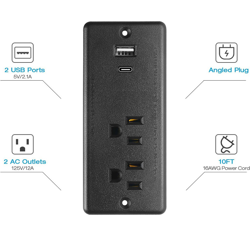 Conference / Communal Table with 3X Power and Charging Outlets - 85 ...