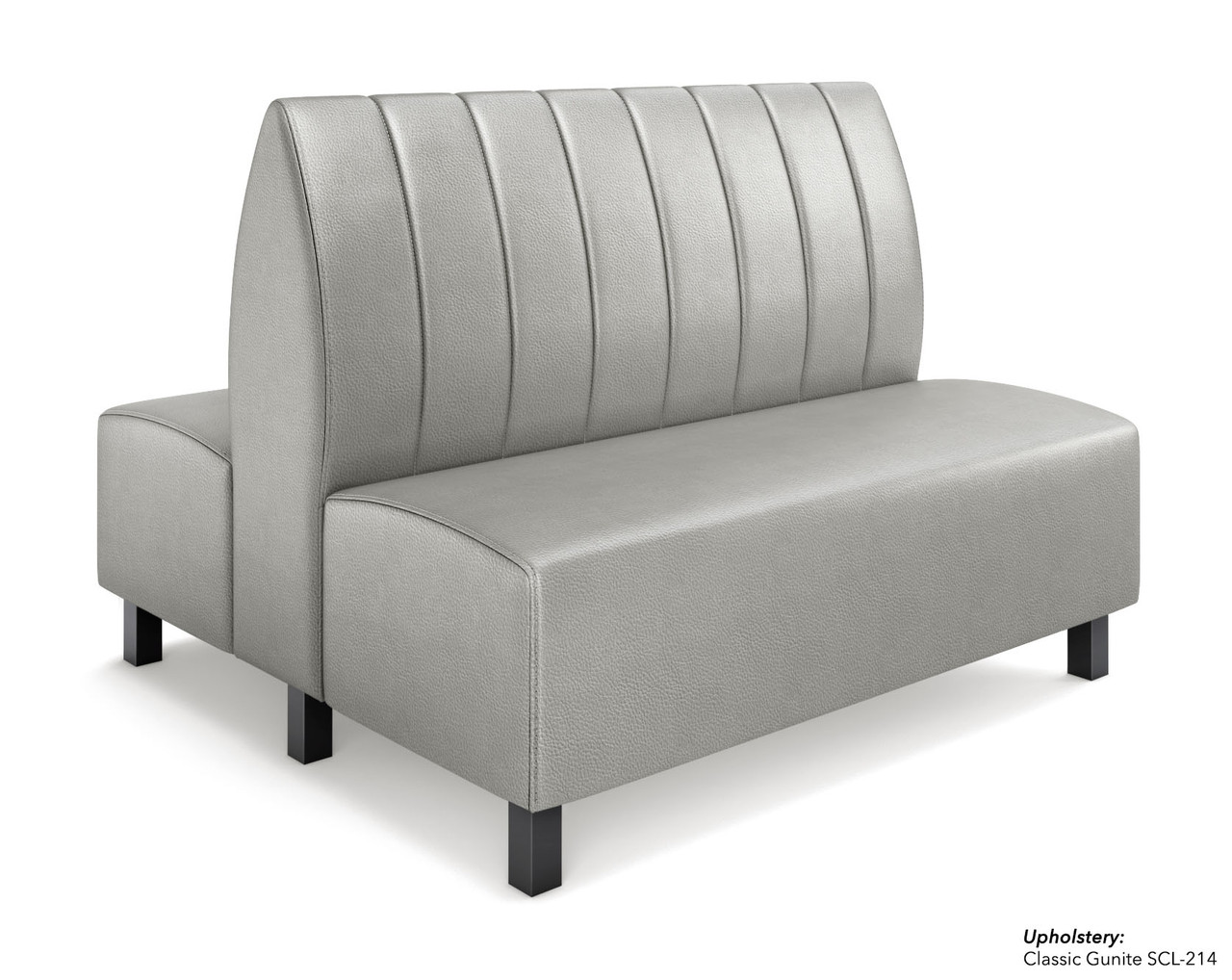 Norway Restaurant Booth - Premium Channel-Back Upholstery - Black Legs ...