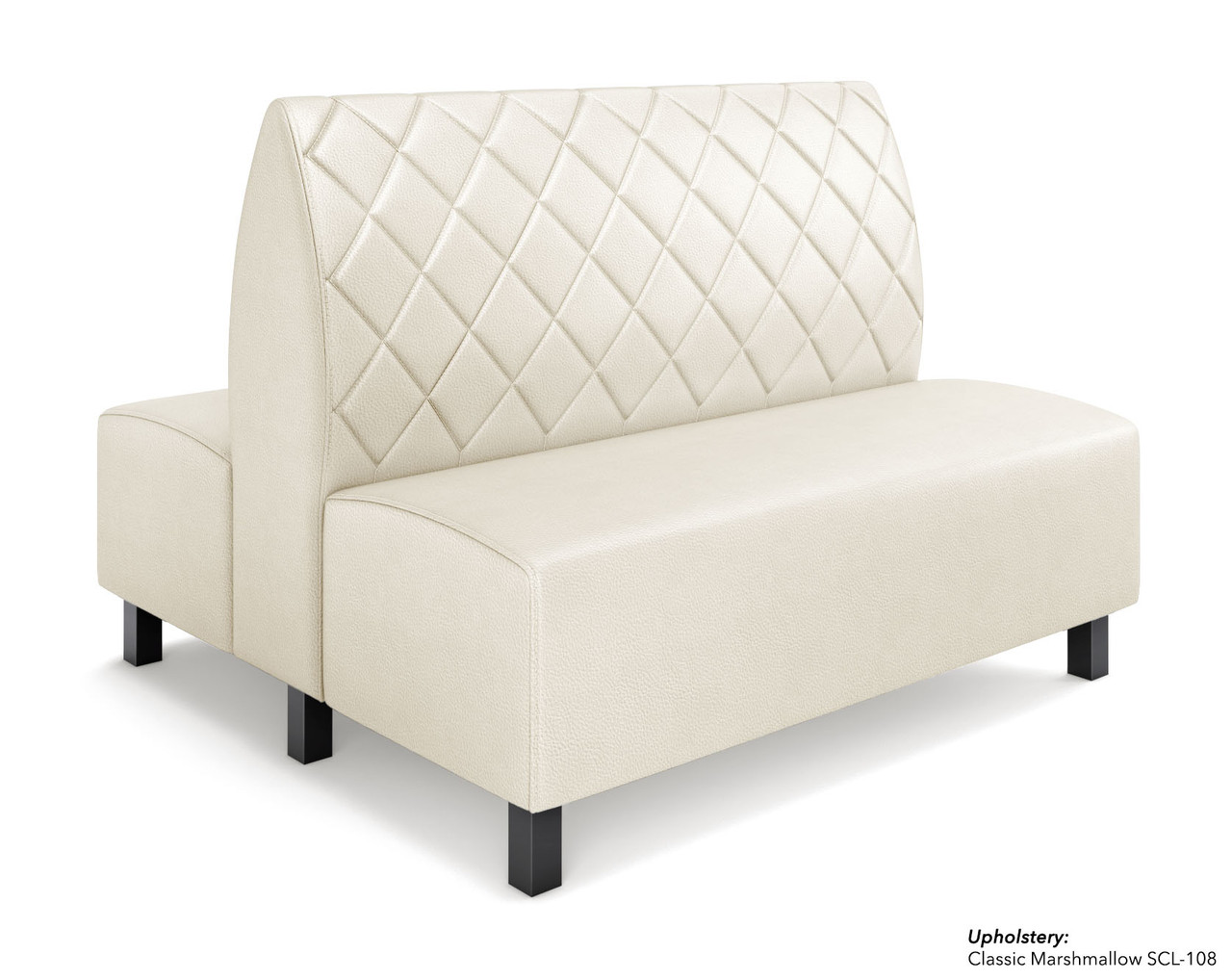 Norway Restaurant Booth - Premium Diamond-Tufted Upholstery - Black ...