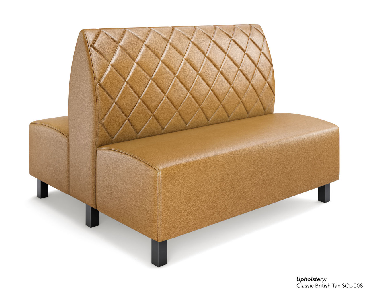 Norway Restaurant Booth - Premium Diamond-Tufted Upholstery - Black ...