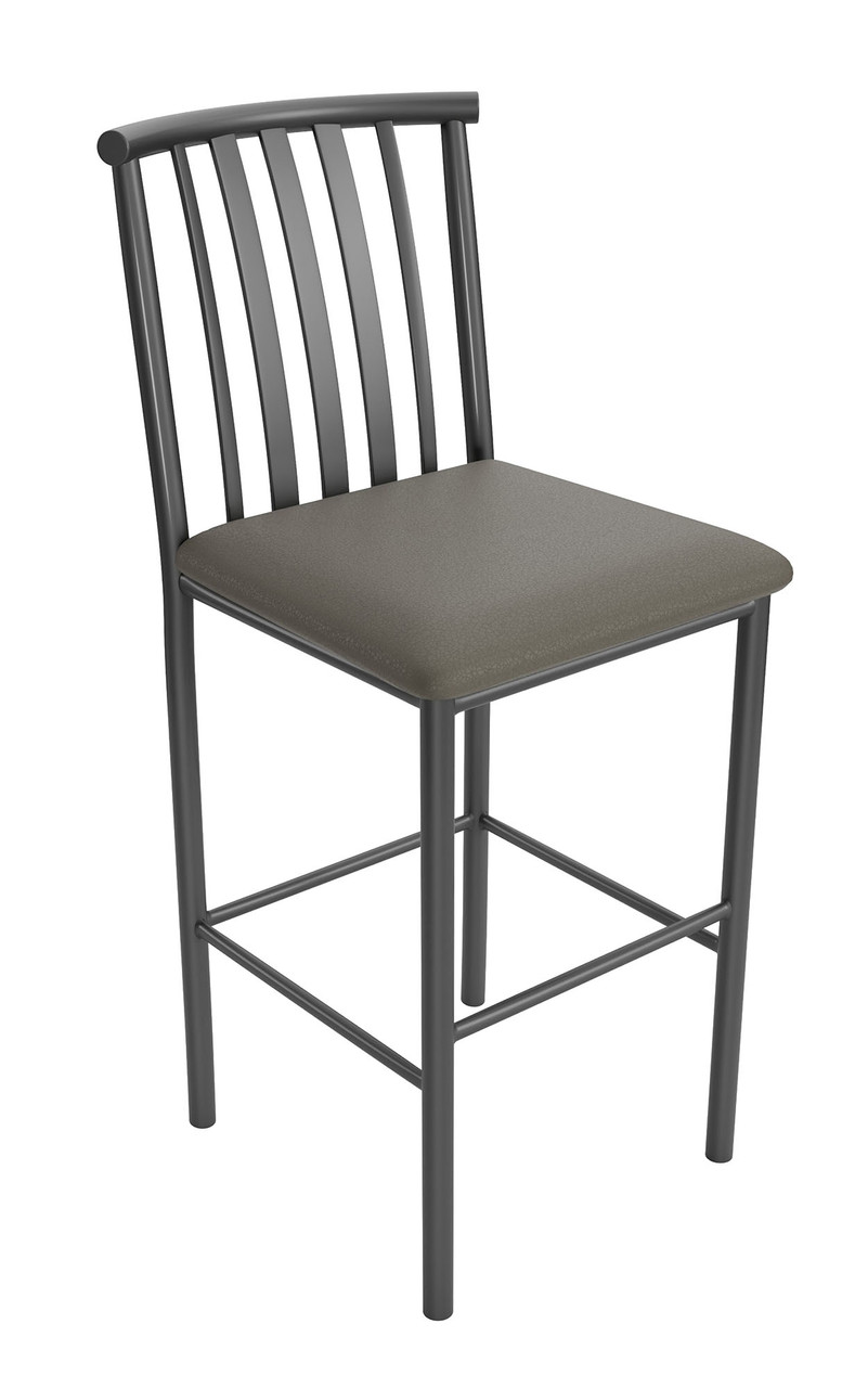 Curved Design Back - Gunmetal Heavy Duty Base - Bar Stool ...