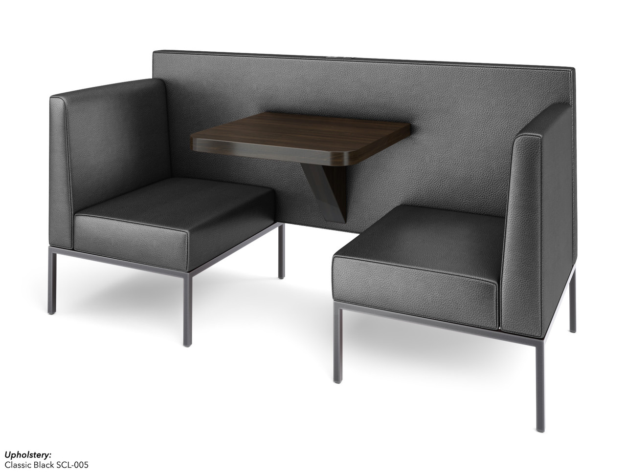 Modern 2-Seater All-in-One Booth Seating with Integrated Table and ...