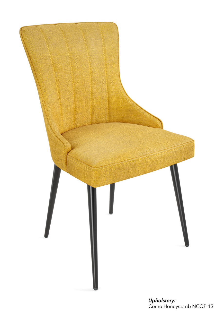 4018 Modern Restaurant Chair - Metal Legs - Channel Tufted Back ...