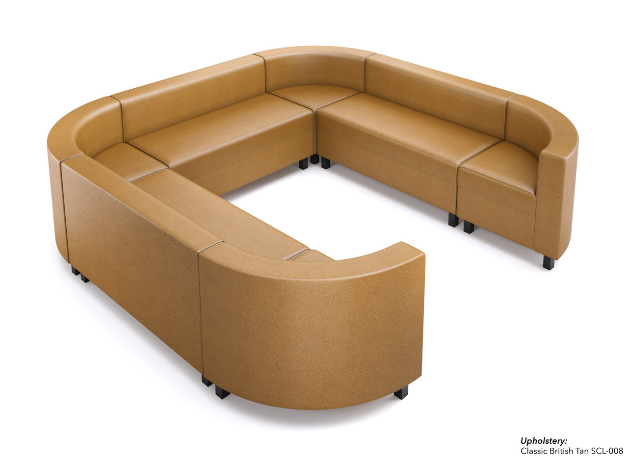 LUGANO - Modular Closed U-Shape Lounge Seating - Rounded Corners - Made ...