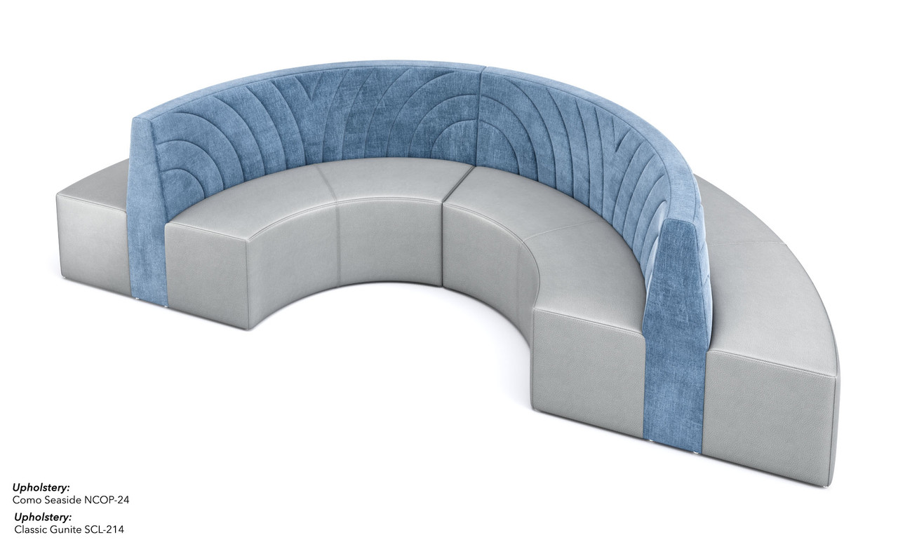 WAVE - Half Circle Booth Two-Sided Seating- Made in USA - Premium ...