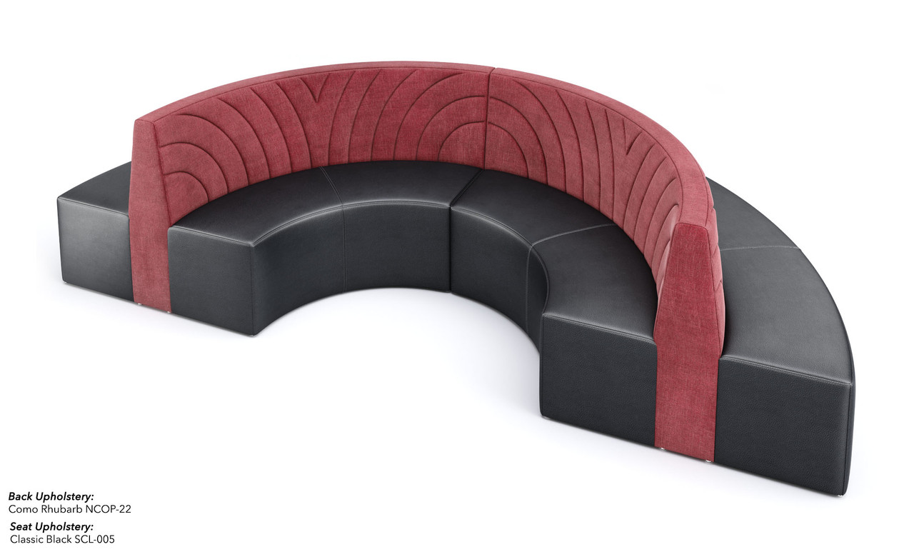 WAVE - Half Circle Booth Two-Sided Seating- Made in USA - Premium ...