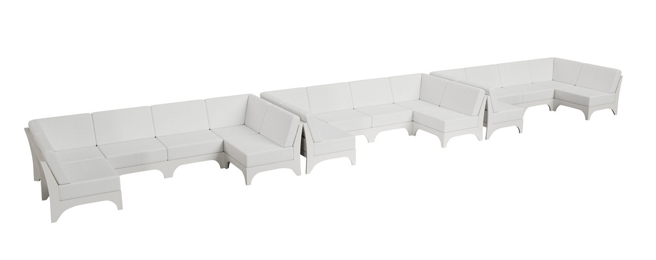 Carina Outdoor Seating Package - Modular Open U-Shape Seating - Premium ...