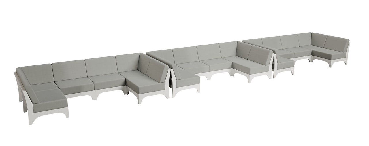 Carina Outdoor Seating Package - Modular Open U-Shape Seating - Premium ...
