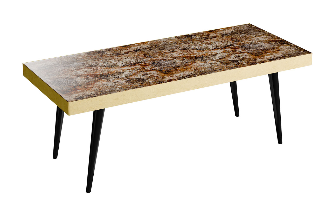 20" x 42" Lounge Table Corners - Premium Laminate Table Tops with Gold ...