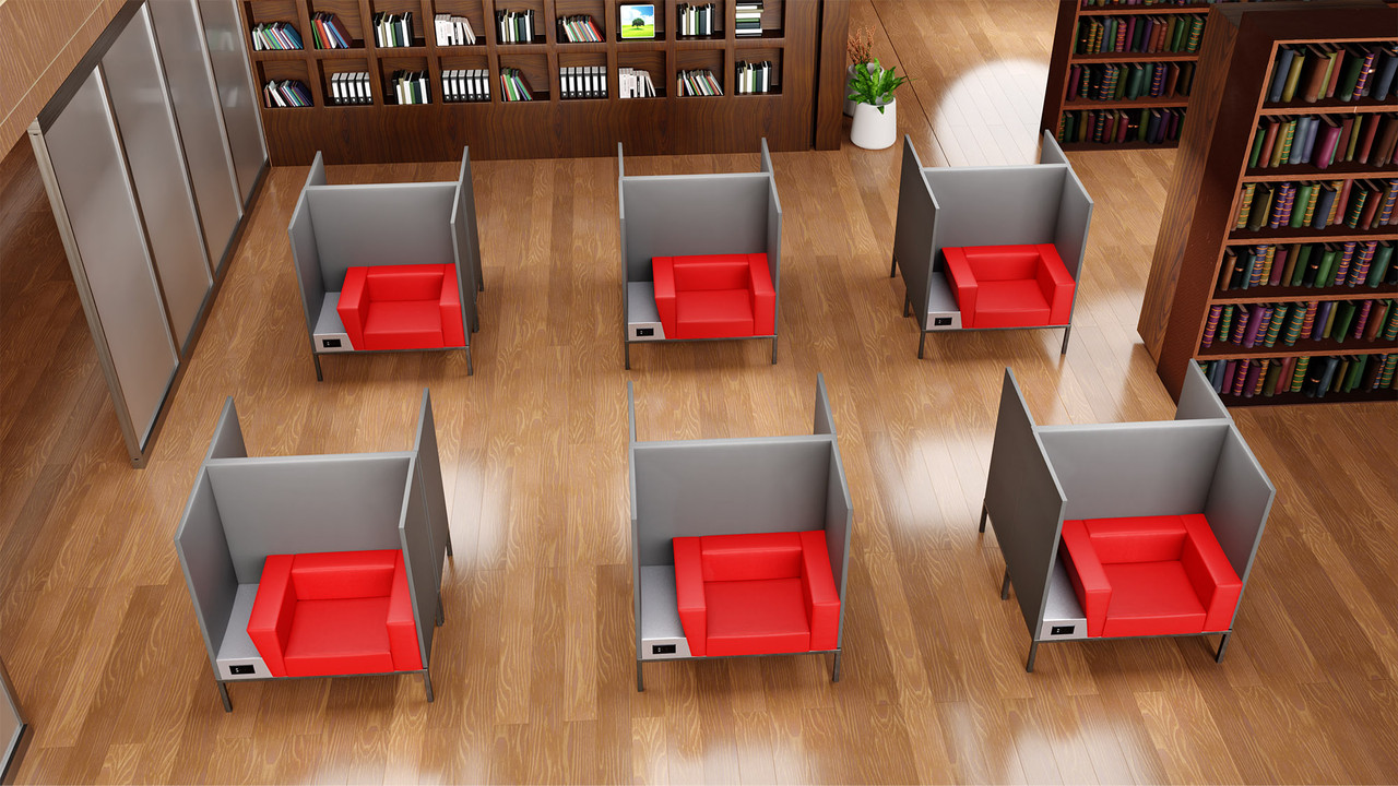 Study Capsule - Console Table with USB/110v Outlet - Student Lounge ...