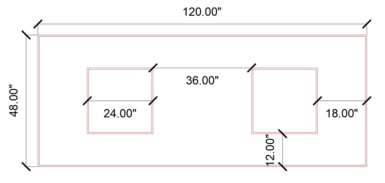 120" x 48" Extra Long Table - Perfect for Dining VIP Area - Conference ...
