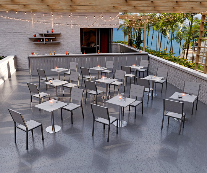 Set NINE sets of Outdoor-Ready 24" Square Dolphin Gray Seaboard ...