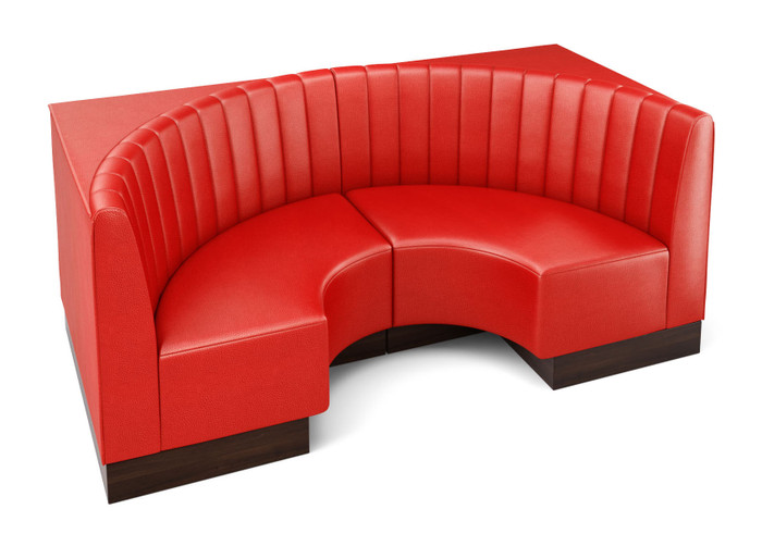 Style S - Channel Style Back - Half Circle Booth - ModernLineFurniture®