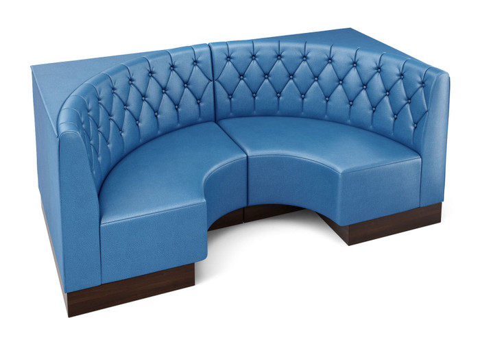 Style S - Diamond Back - Half Circle Booth - ModernLineFurniture®