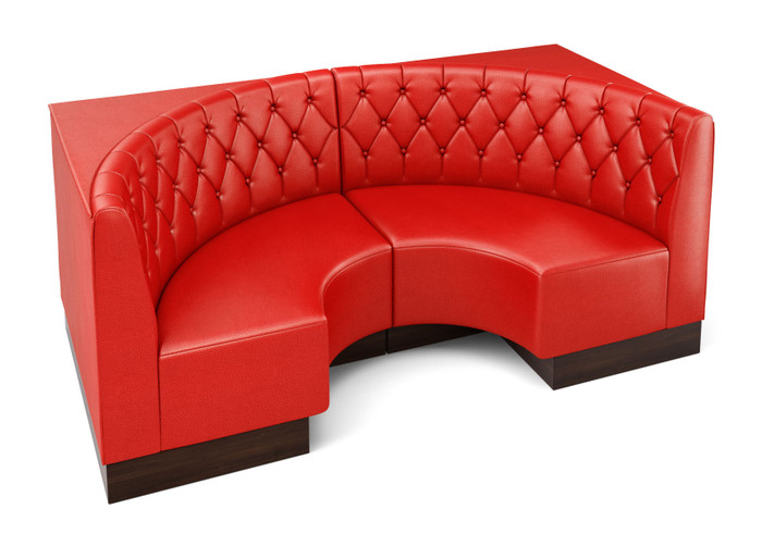 Style S - Diamond Back - Half Circle Booth - ModernLineFurniture®