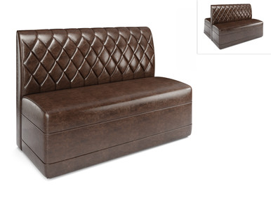 Traditional Restaurant Booth with Diamond Tufted Back Style - Fully ...