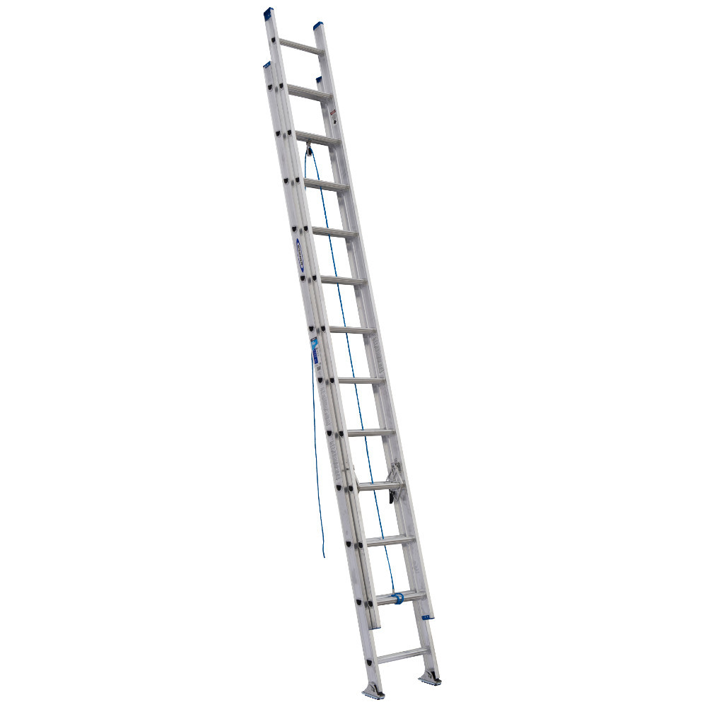 Werner 560-3 60' Aluminum Round Rung Extension Ladder 250 lb Rating ...