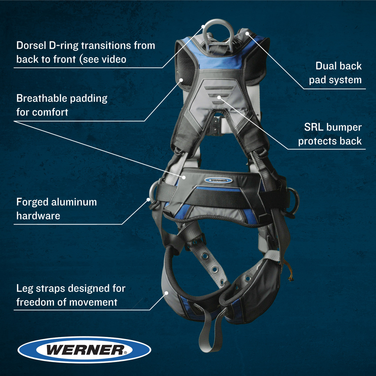 Werner H06214X PROFORM SWITCHPOINT Climbing-Construction Harness with ...