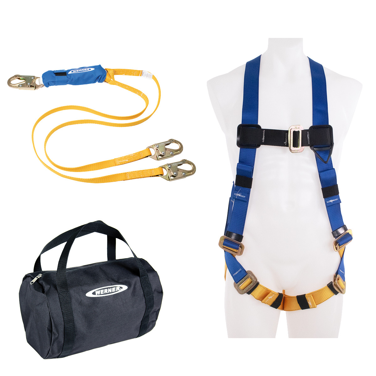 Werner K121043 Aerial Kit (Standard BaseWear Harness, Pass-thru legs, 6 ...